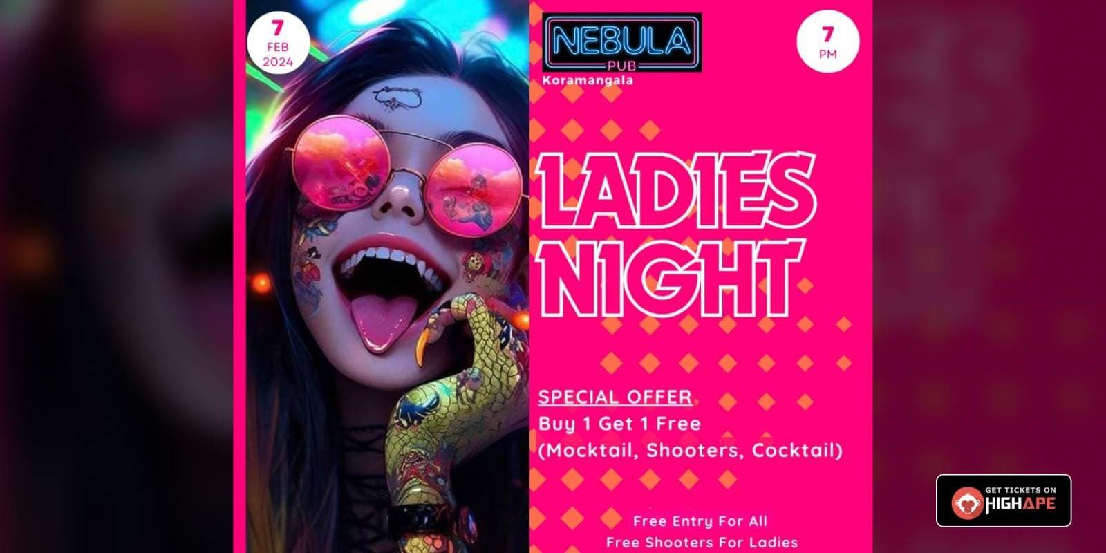 Ladies Night | Nebula Pub at Nebula Pub in Bangalore | Event Tickets & Info